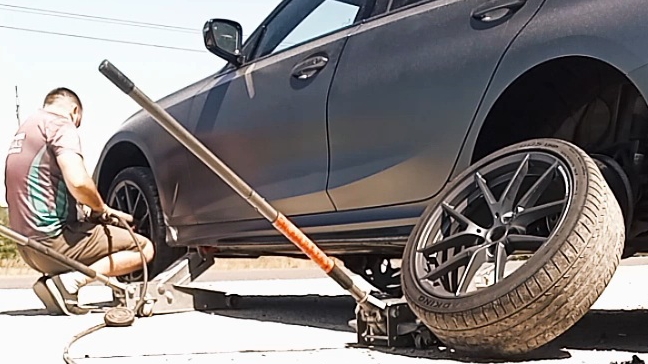 Шиномонтаж. Низкий клиренс, низкий профиль.