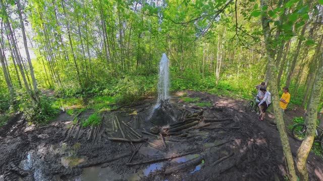 Гатчинские гейзеры, поездка на велосипедах, август 2025