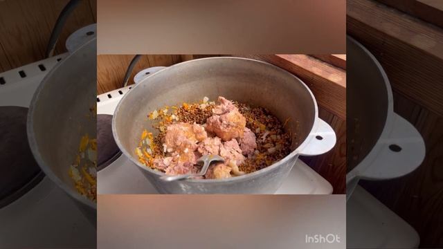 Рецепт солдатской каши с тушенкой #рецепт #дача #дачныедела #рецепты #дачнаяжизнь #еда