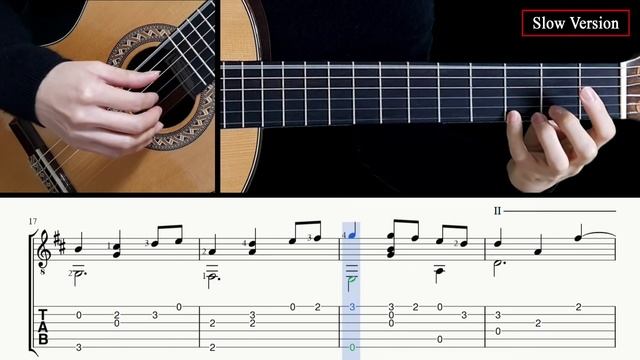 Always with Me (Spirited Away) из анимэ ''Унесённые призраками'' Fingerstyle Lesson + TAB