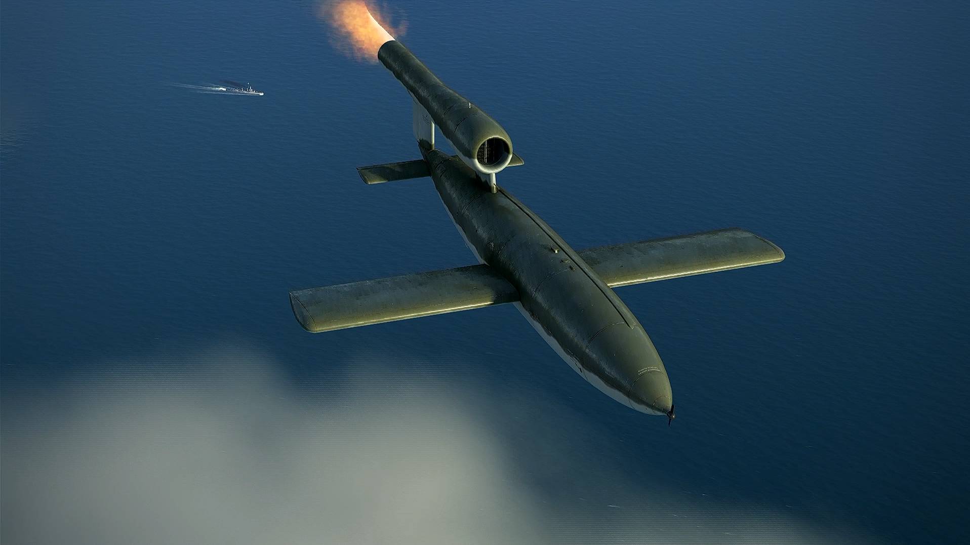 Истребитель Spitfire Mk.XIV (Великобритания). Перехват Fi-103 (Фау-1) (Германия). Симулятор.