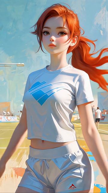 девушка на поле