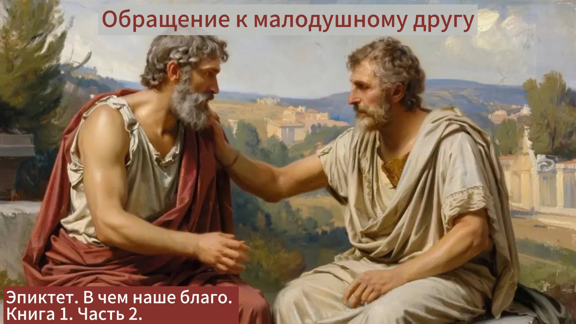 Обращение к малодушному другу. Эпиктет. В чем наше благо. Книга 1. Часть 2.