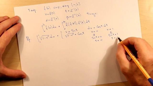 Замена переменной в определенном интеграле. Тема