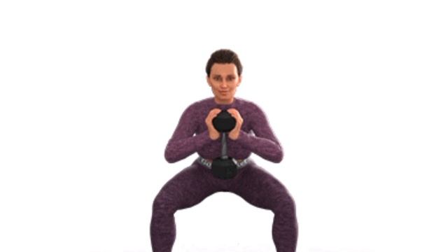 Сумо-приседание с одной гантелью