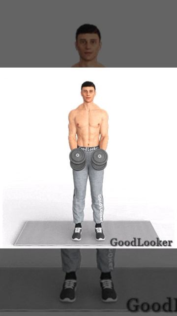 Разведение гантелей стоя