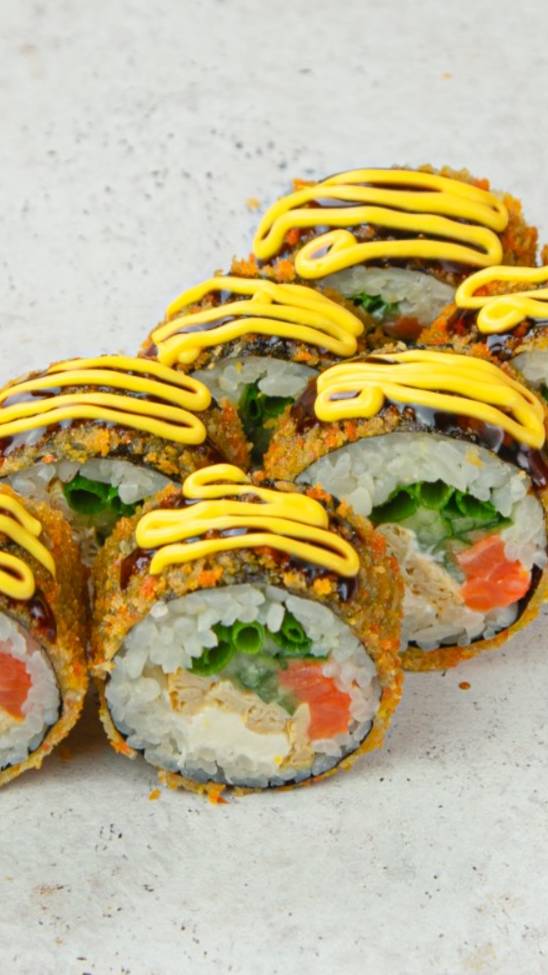 Темпура с форелью и томаго