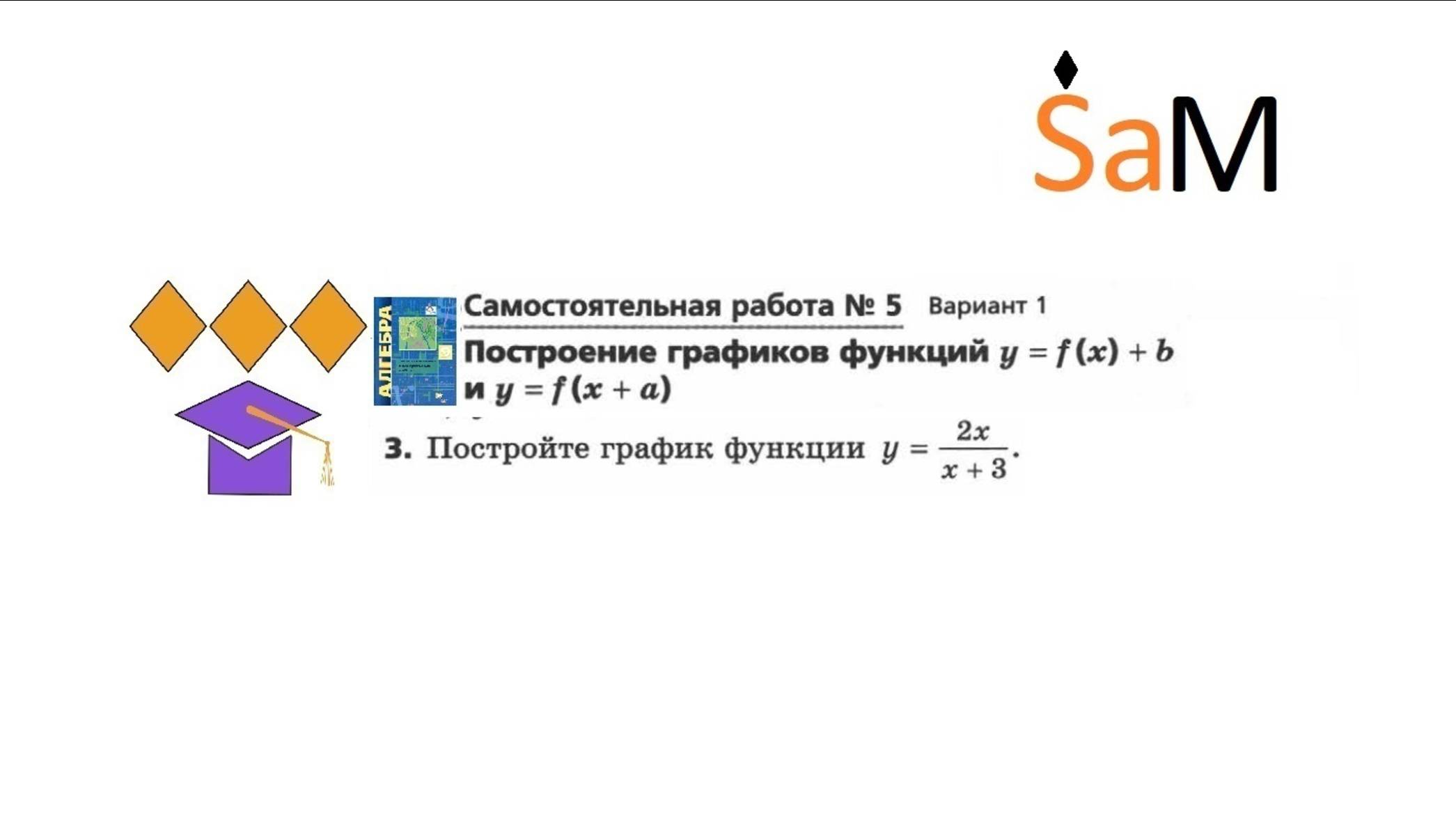 Постройте график функции y=2x/(x+3). График гиперболы со сдвигом. Сдвиги графиков