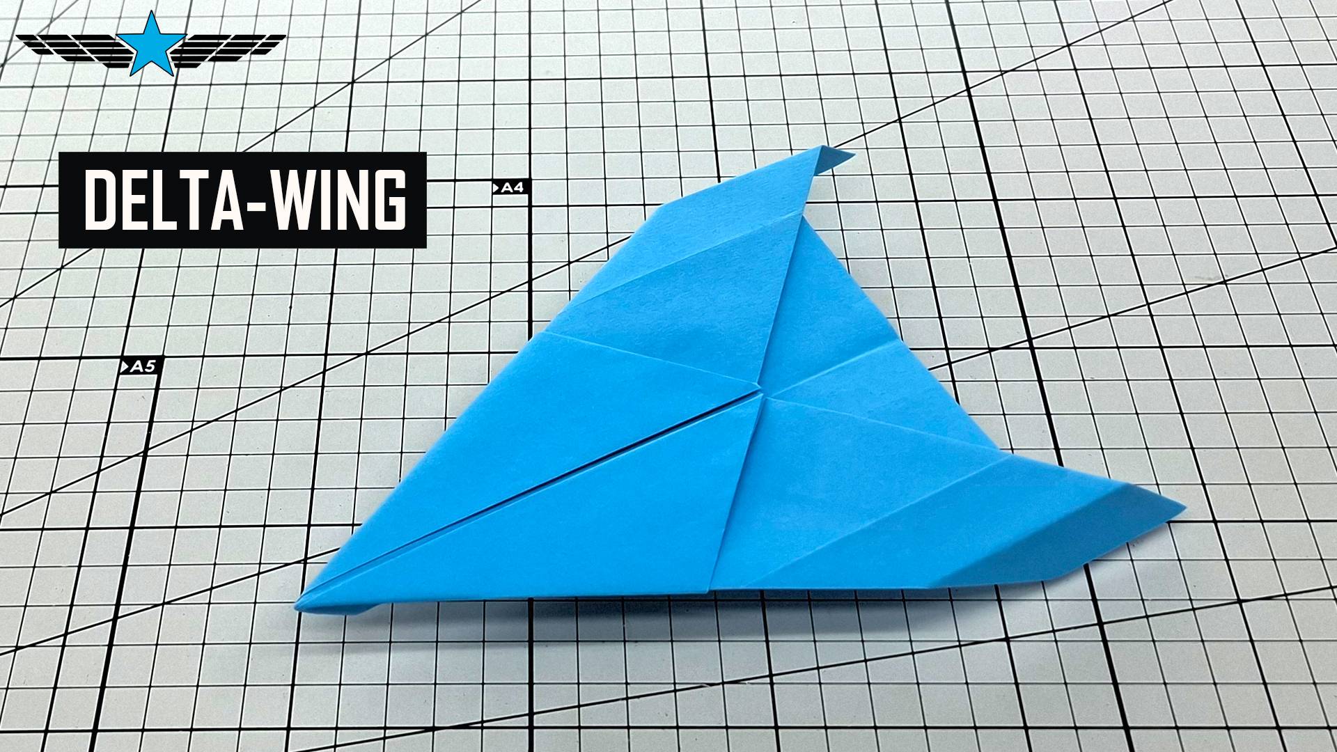 Как сделать оригами самолет с дельтавидным крылом  из бумаги формата A4!