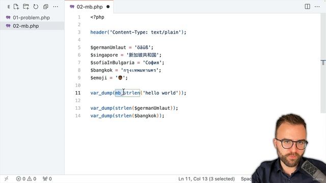 36-02. Multibyte Characters Measure String
