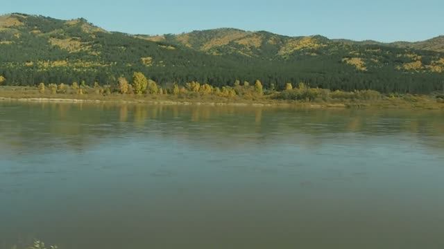 Возле Улан-Удэ, вид из окна поезда (Транссибирская магистраль).