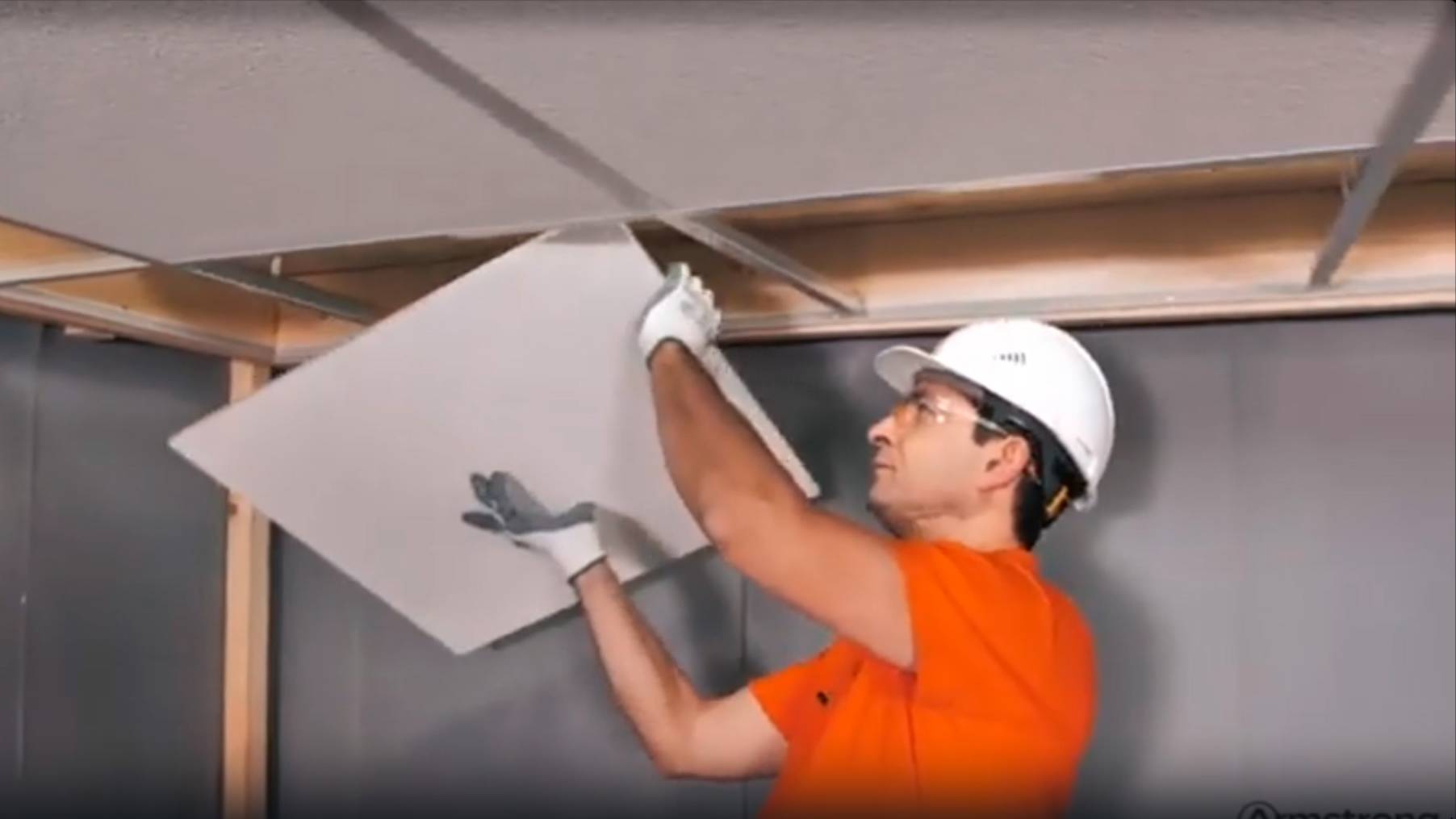 Как монтировать потолки Армстронг