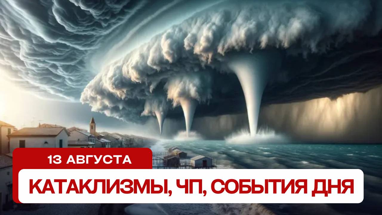 Катаклизмы 13.08.2025: наводнение в Кабо-Верде, пожары в Черногории и Греции, извержение в Индонезии