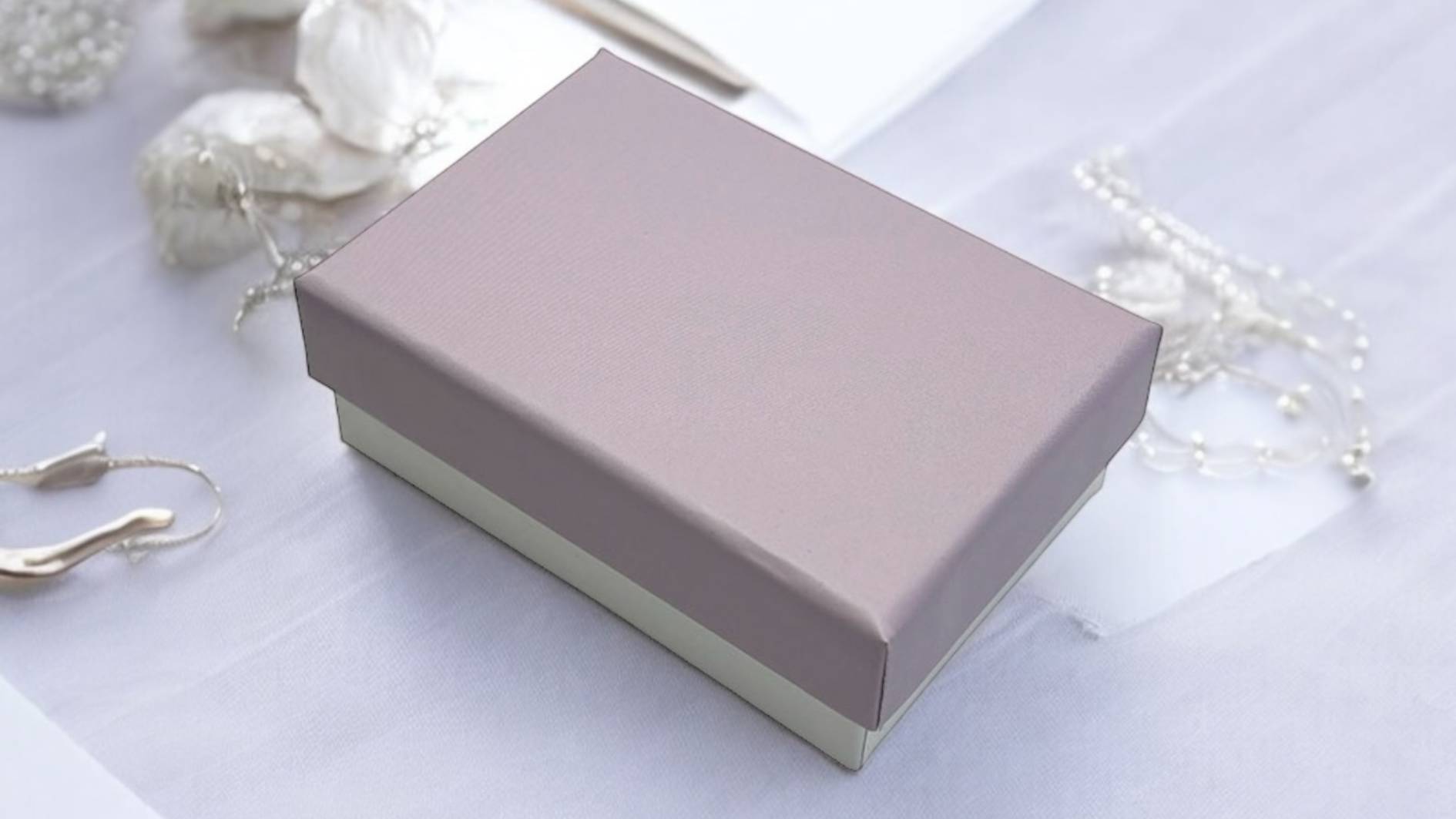 Упаковка прямоугольная крышка-дно для комплектов, бледно-сиреневая, 8х5