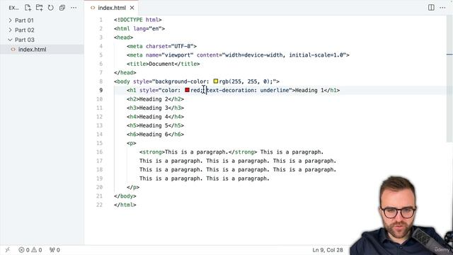 37-03. Intro to CSS Change the Style of an HTML Element