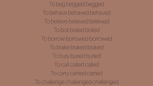 Правильные Глаголы Часть 3 Regular Verbs Part 3