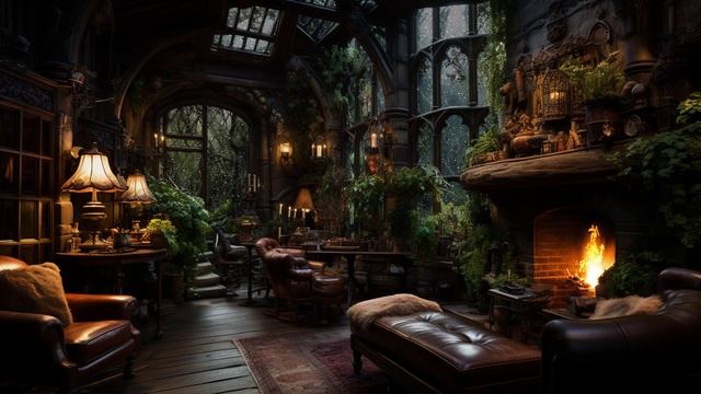 ☔Новые эмоции наполняются шумом дождя за окном и у камина - Целебные звуки ASMR для беспокойного сна