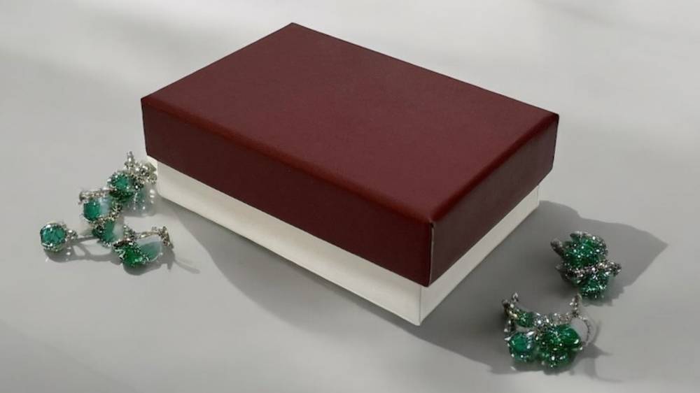 Упаковка прямоугольная крышка-дно для комплектов, бордовая, 8х5