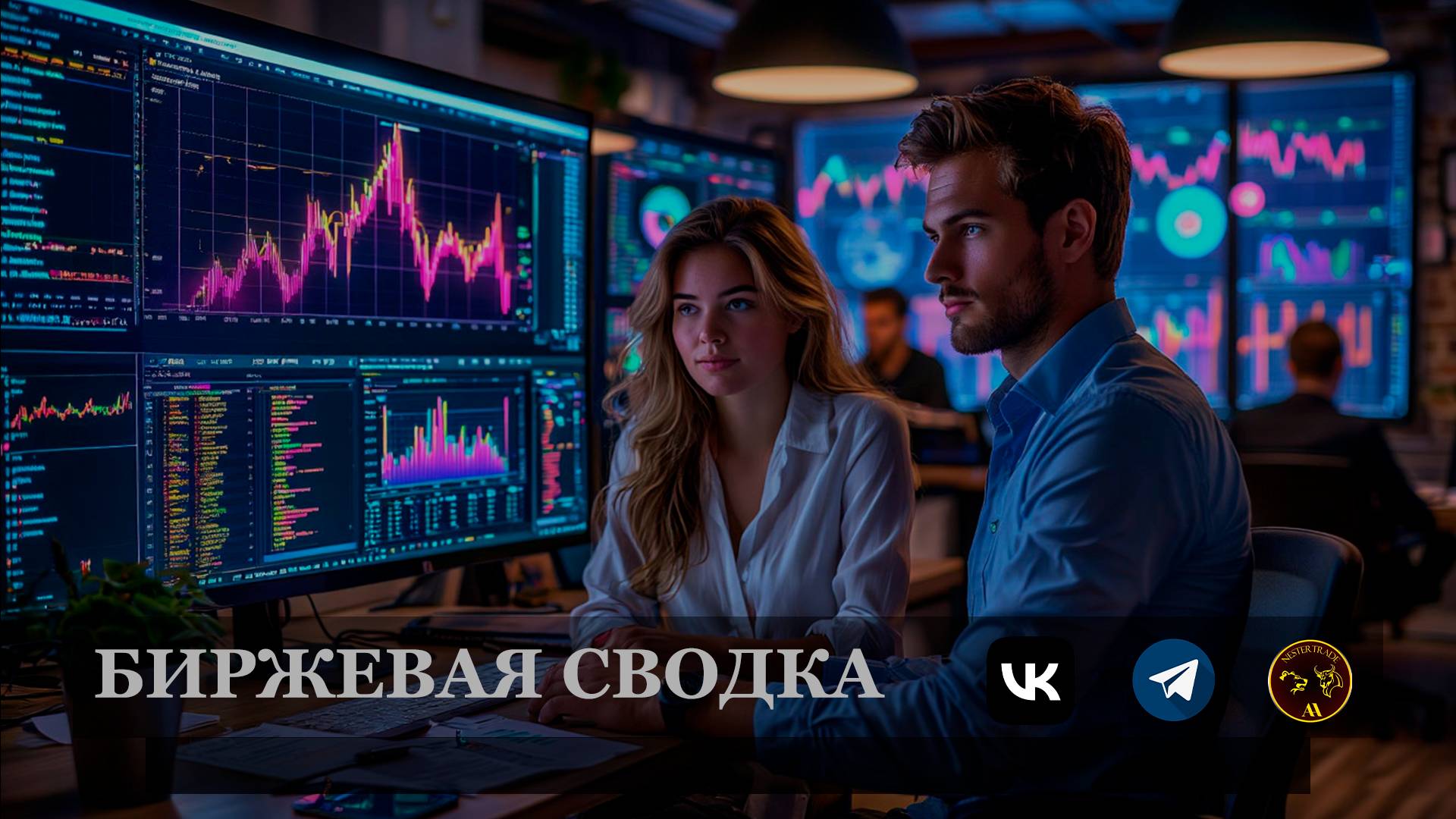 Биржевая сводка -четверг Середина дня