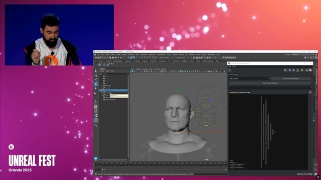 Переведённое яндекс браузером видео MetaHuman: Facial Expression Editing Maya.