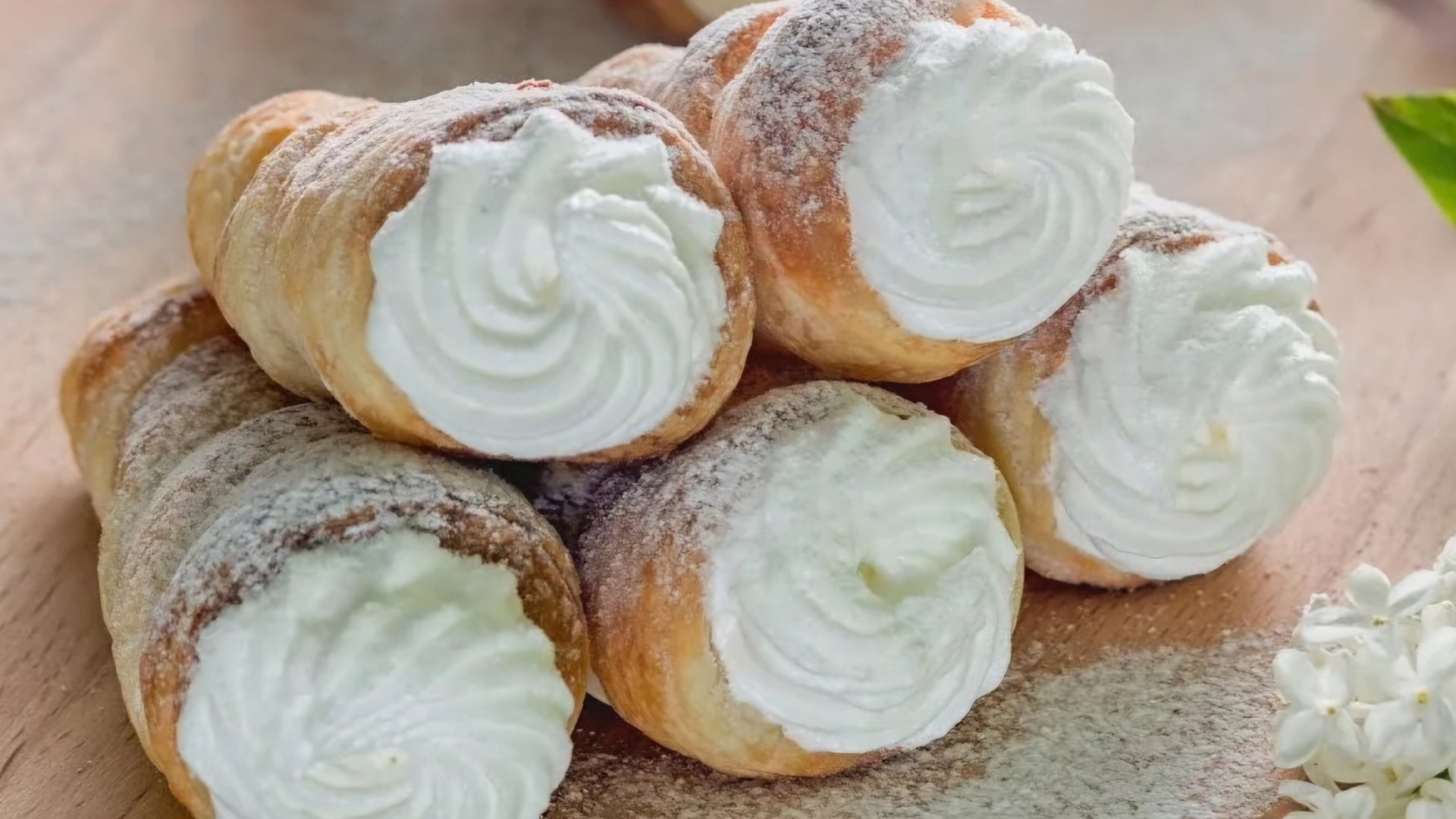 Слоёные Трубочки с Заварным Белковым Кремом 🔥