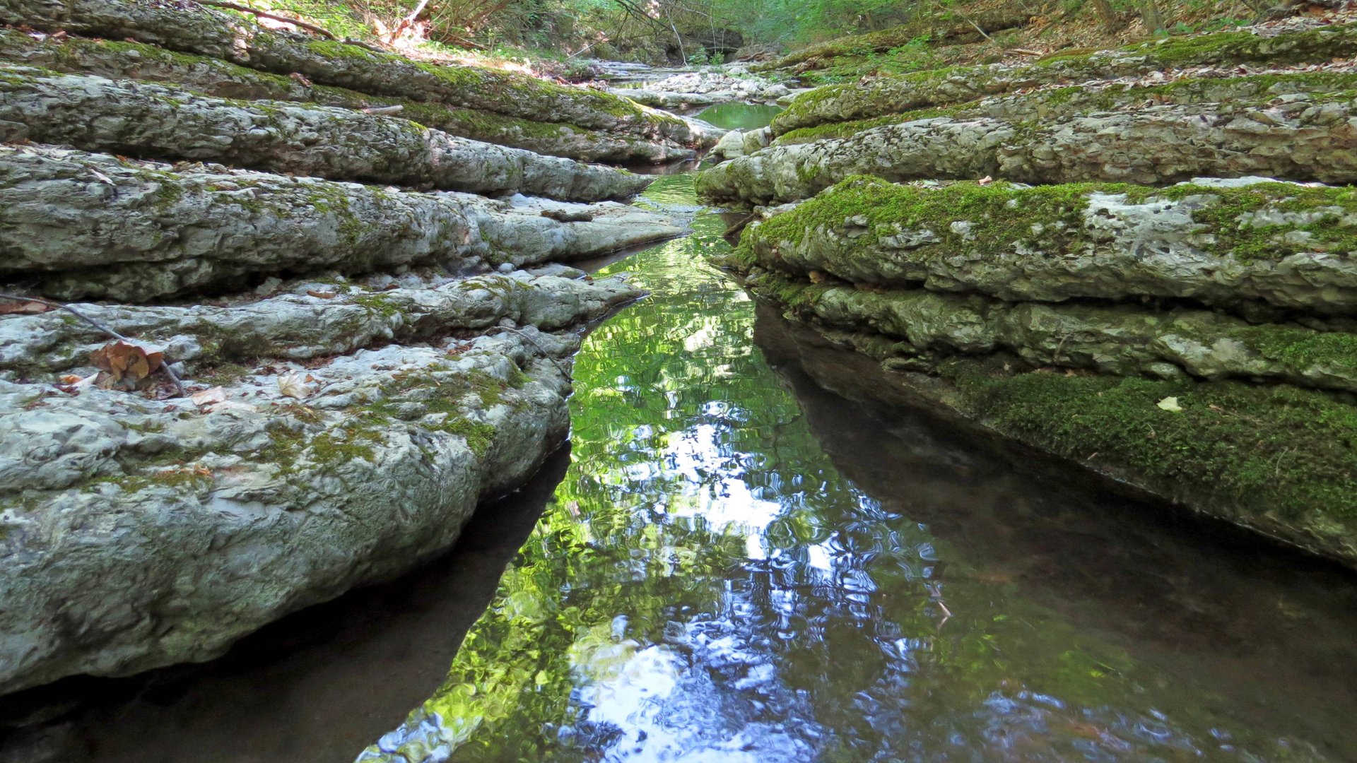 Необычное русло реки Суат. Крым.