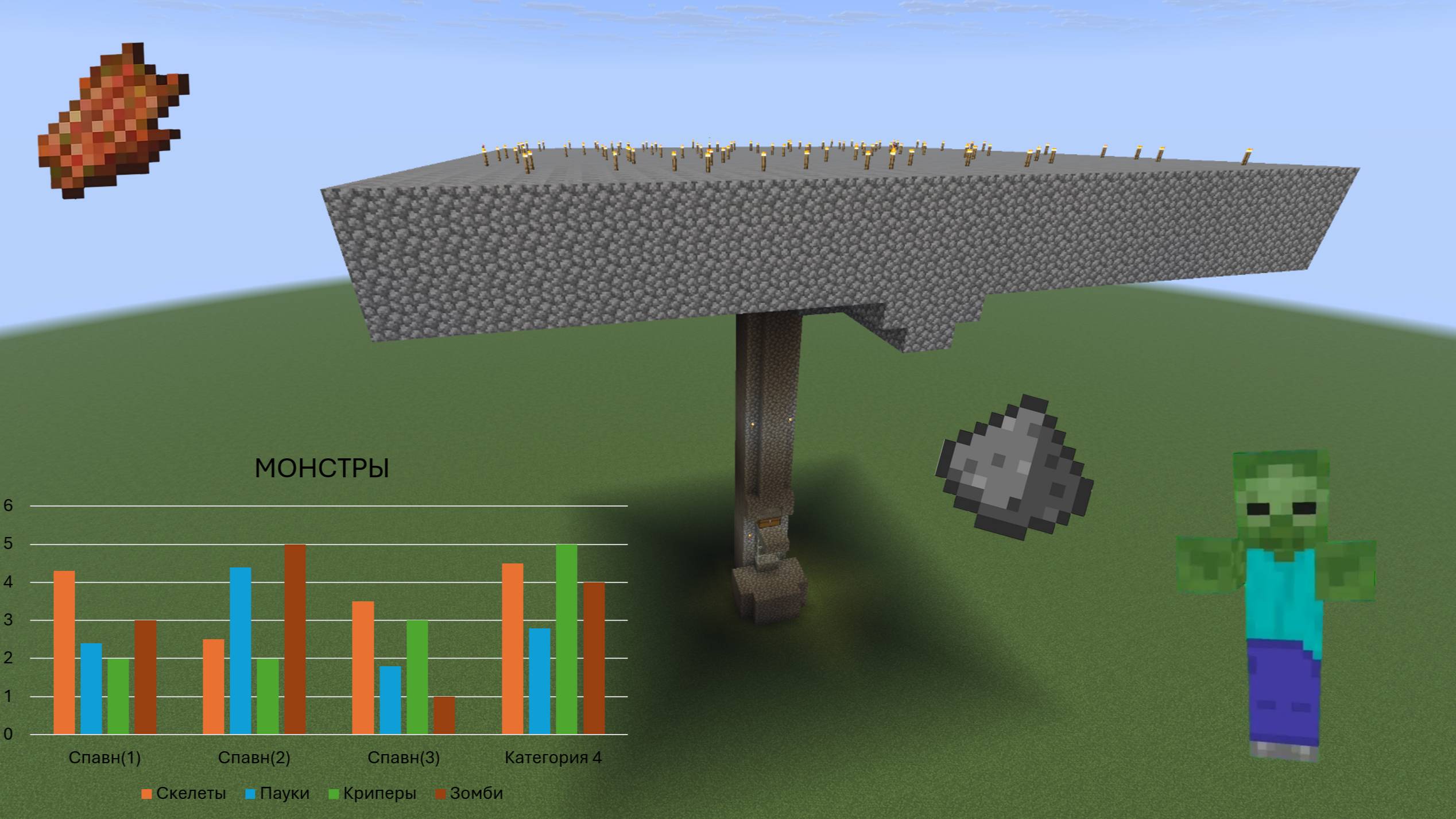 Ферма Опыта. В майнкрафт.