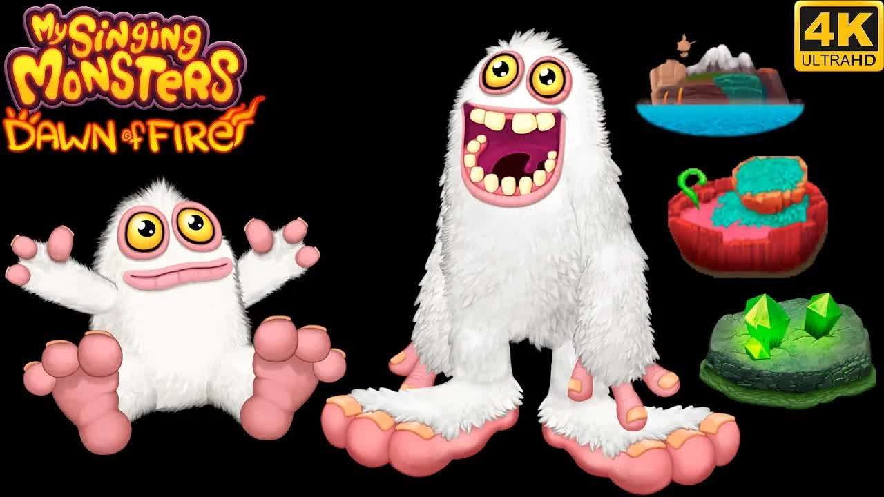 Мамунт - Юный/Взрослый Все Песни и Анимации (My Singing Monsters Dawn Of Fire)