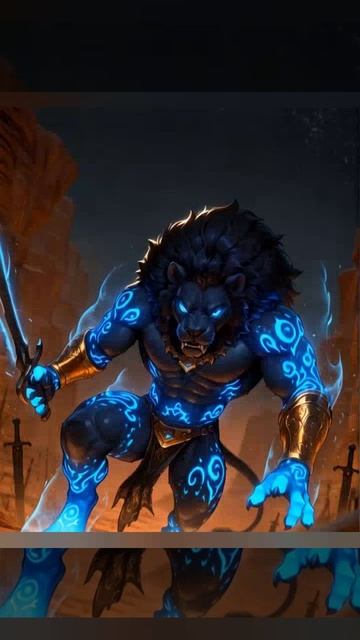 Неоновый лев