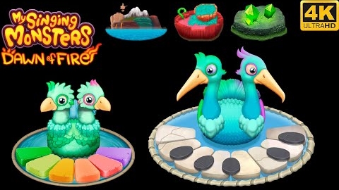 Клавмный - Юный/Взрослый Все Песни и Анимации (My Singing Monsters Dawn Of Fire)