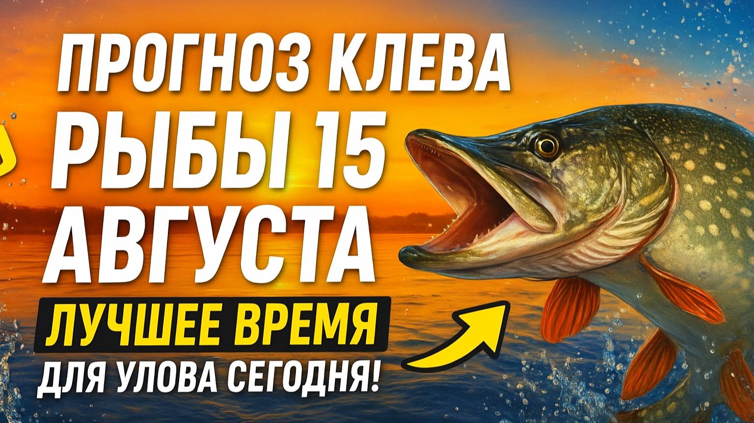 Прогноз клева рыбы на 15 августа 2025 | Лучшее время для улова сегодня!