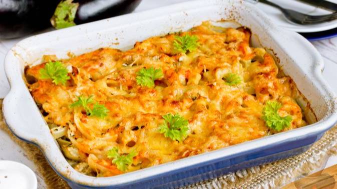 ЗАПЕКАНКА ИЗ БАКЛАЖАНОВ С БОЛГАРСКИМ ПЕРЦЕМ