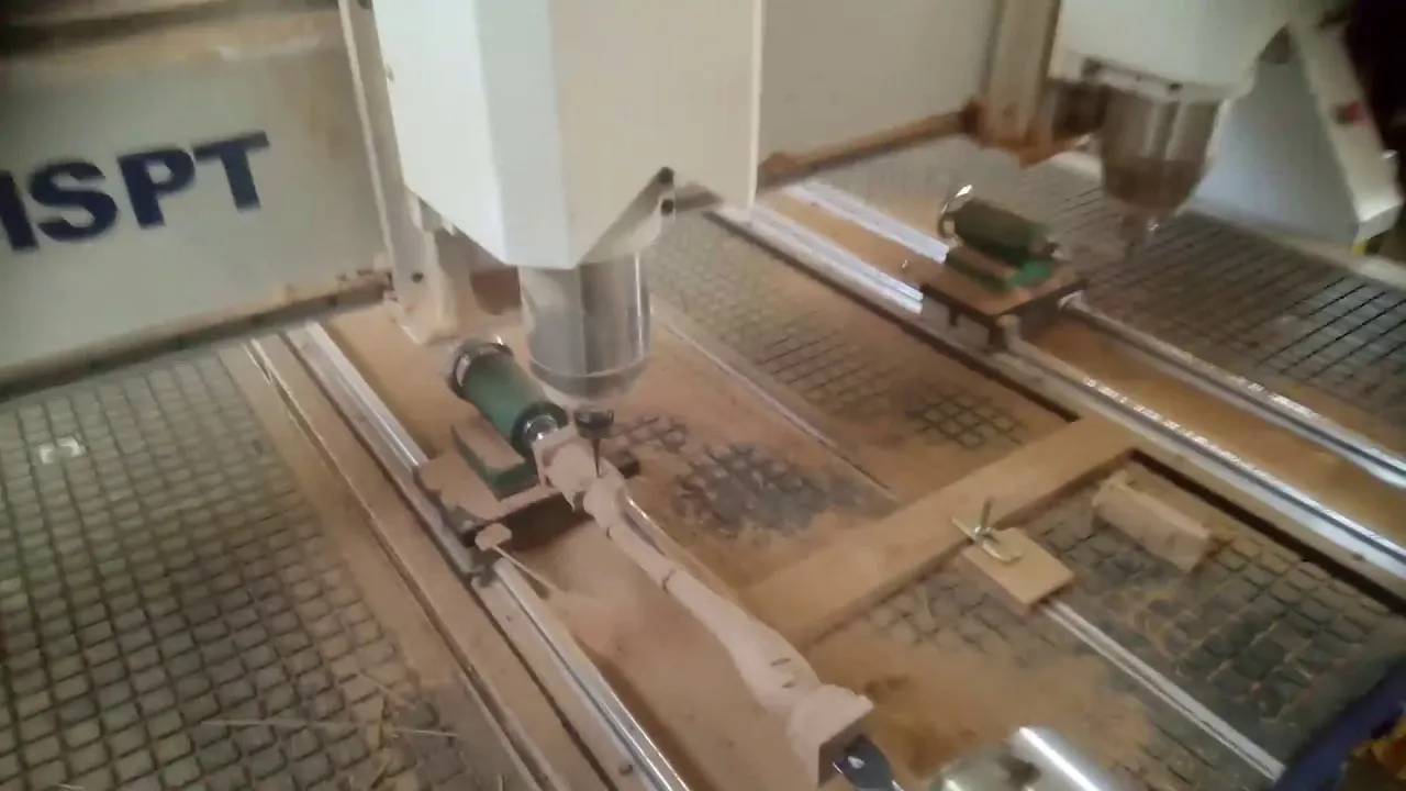 DIRTEC 2131SPT - Изготовление ножки кабриоль, ПНР, 2 шпинделя, 2 поворотки, фрезерный станок с ЧПУ