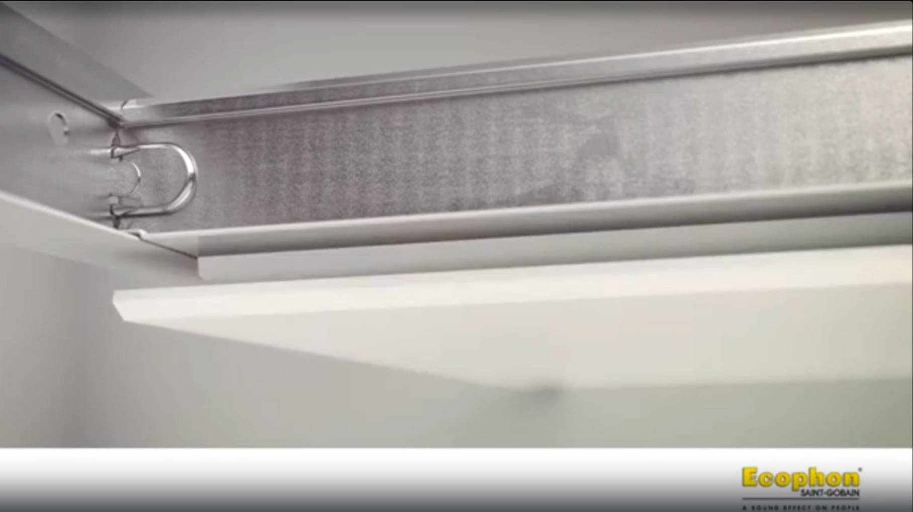 Ecophon Focus™ Ds 600x600 мм - установка потолка