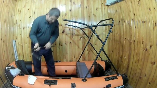 ТЕНТ от солнца и дождя на лодку ПВХ  своими руками.