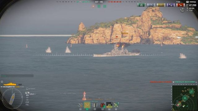 Мир кораблей. Бой на линкоре Владивосток. 13 августа 2025 года.