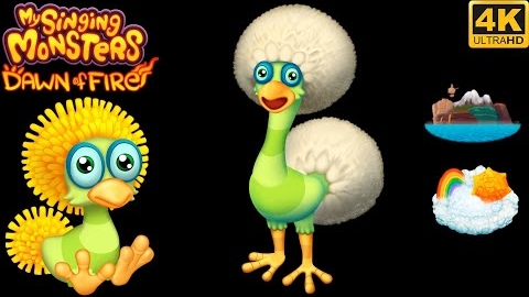 Дендиптица - Юная/Взрослая Все Песни и Анимации (My Singing Monsters Dawn Of Fire)