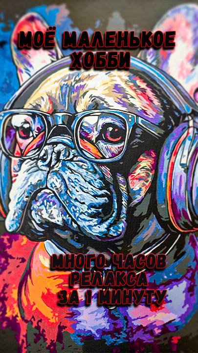 Картина по номерам Стильный бульдог