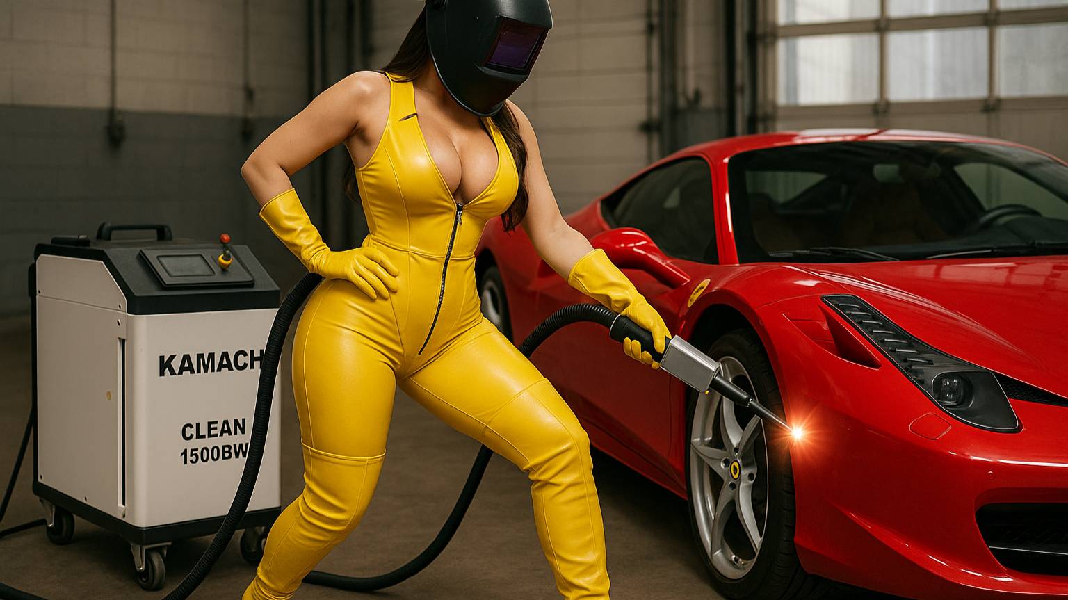 Тестирование лазерной чистки Kamach с контроллером Qilin и пистолетом qilin BWT30