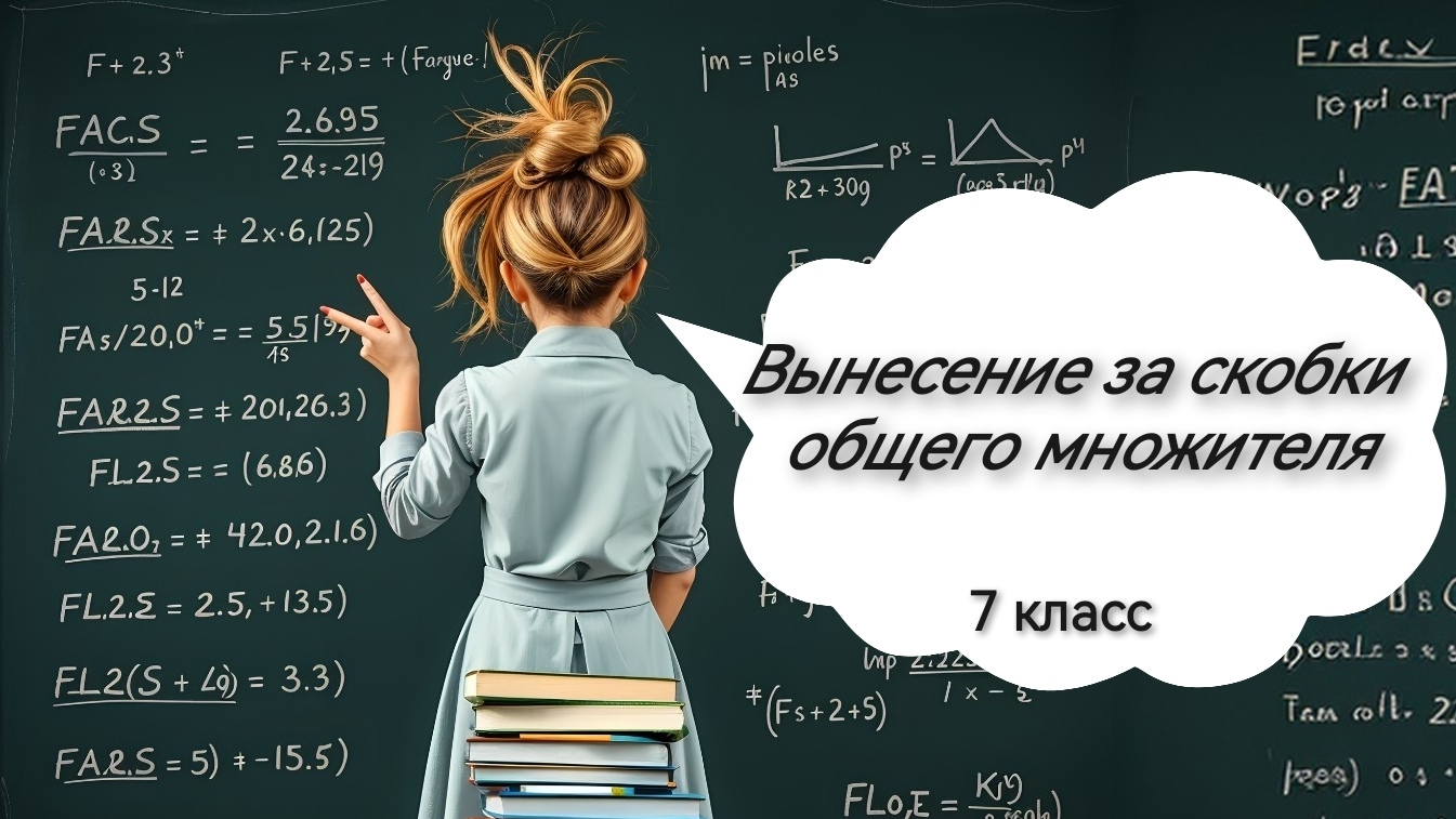 Вынесение за скобки общего множителя. Алгебра. 7 класс