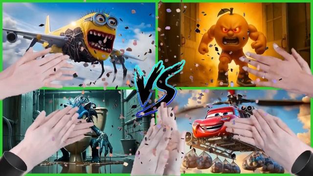 МИНЬОН САНТА, БЫВШИЙ СТРАШНЫМ,🆚 ЗАРАЖЕННЫЙ СКАЙ, обнимающий Вугги,🆚 паук, бывший миньоном, бывший