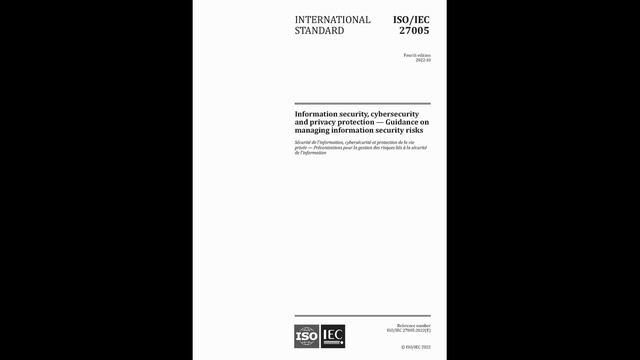 ISO/IEC 27005 Обзор