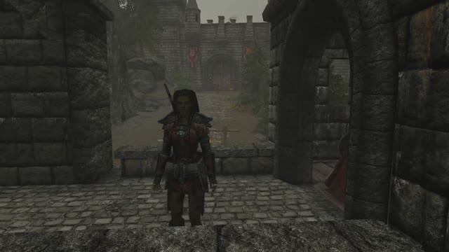 Орк-девочка с друзьями разносит Скайрим