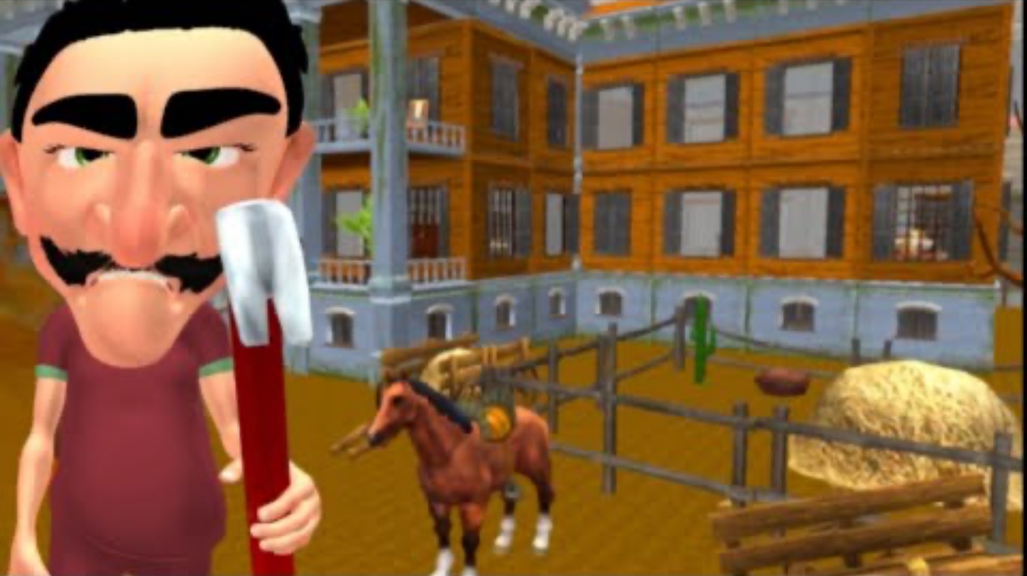 Hello evil cowboy neighbor