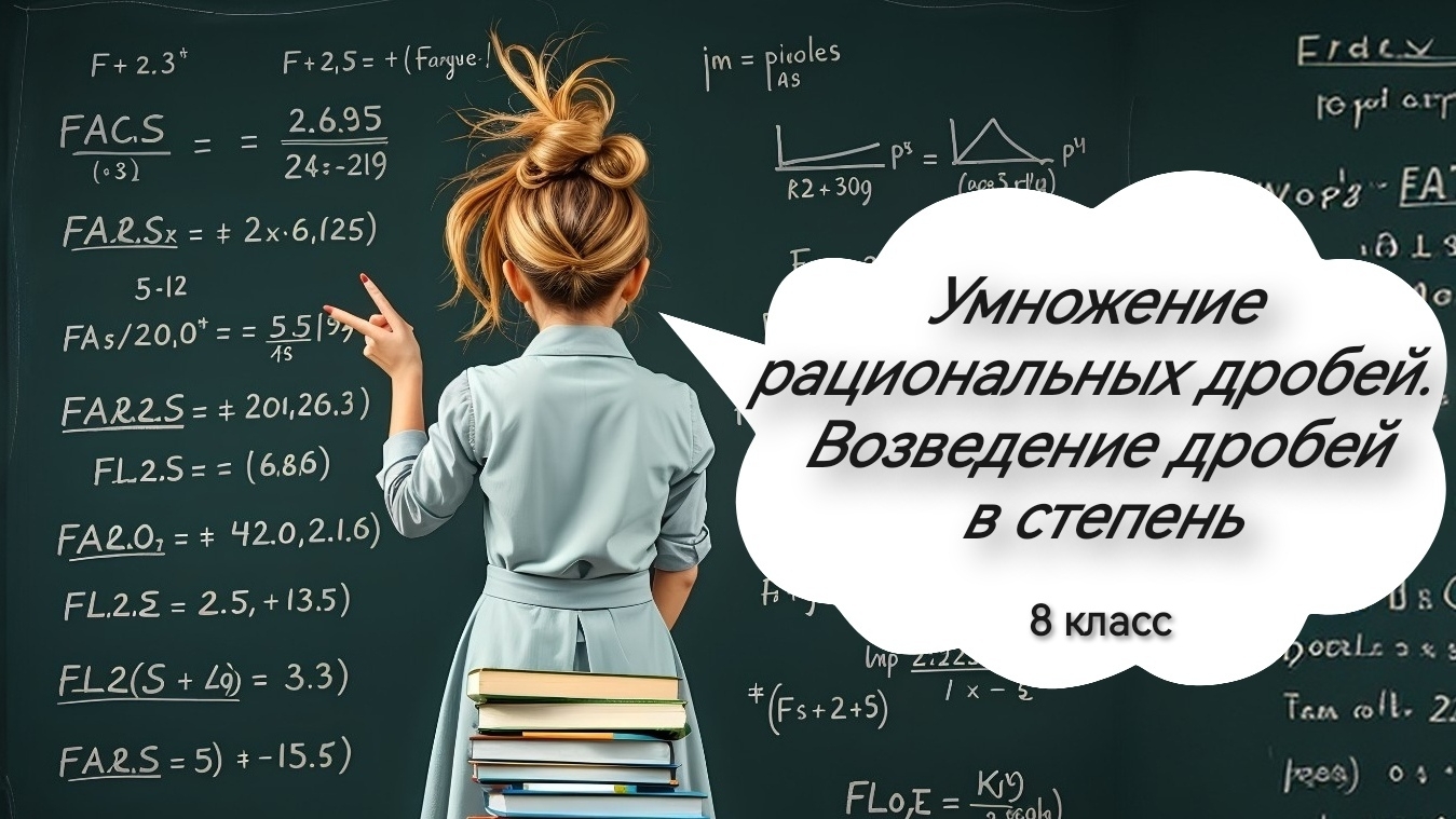 Умножение рациональных дробей. Возведение дробей в степень. Алгебра 8 класс