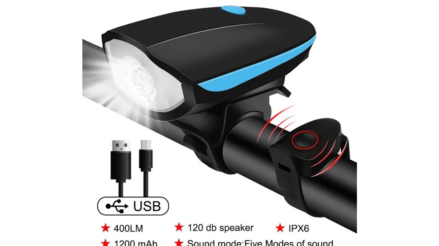 Ревун с фарой на аккумуляторе для самоката/велосипеда... нужно доделать