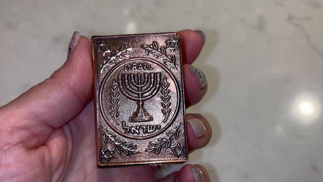 Держатель для спичечного коробка. Еврейский. Израиль.