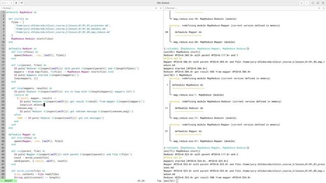 Курс Эликсир, часть 2. Урок 01-04. Реализуем MapReduce.
