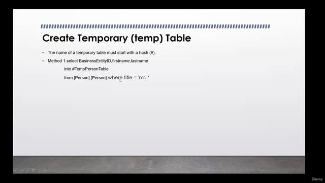 dba_6.2. Create TABLE(s)  and Temp Table(s)