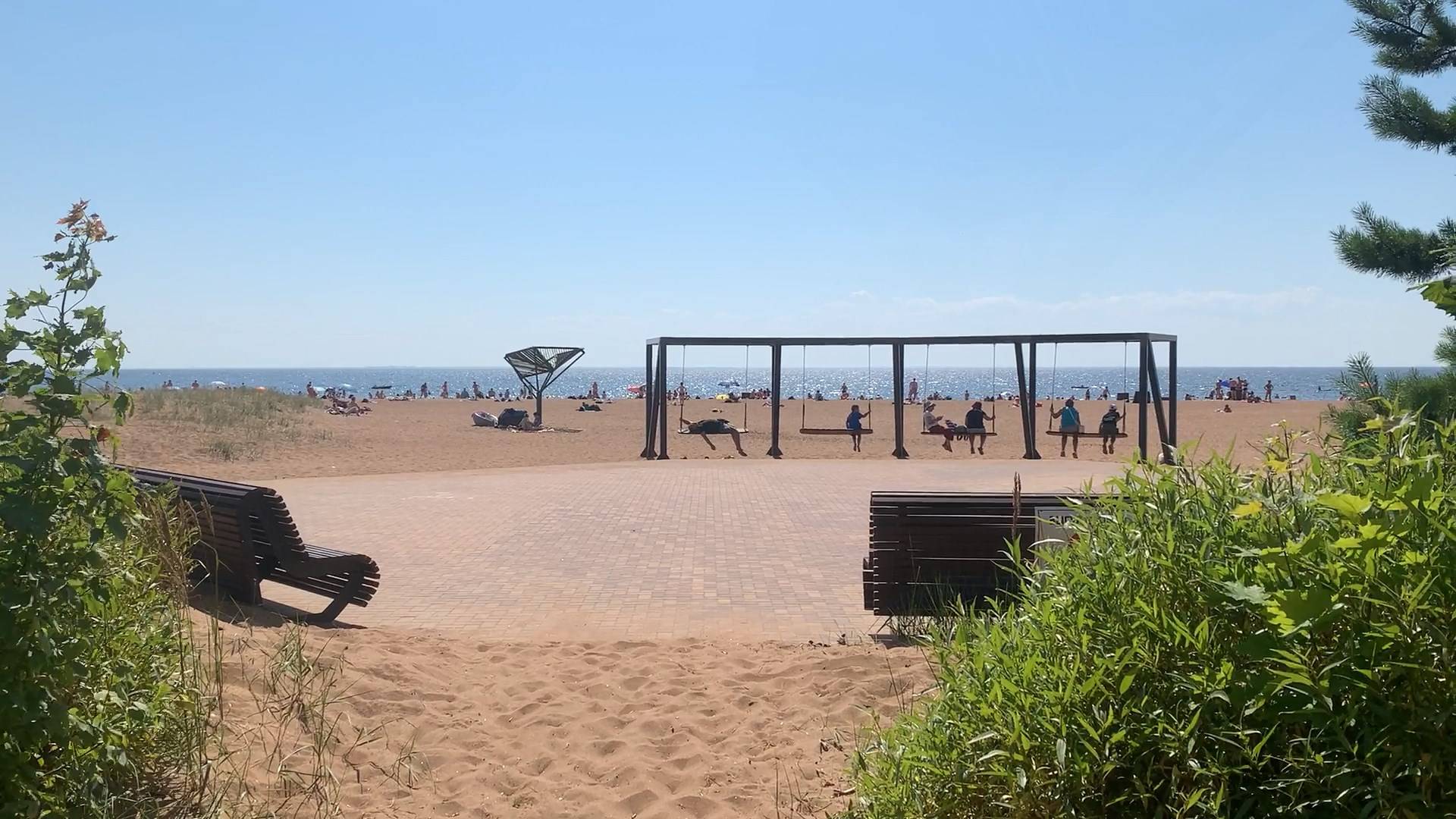 Золотой пляж Зеленогорск Финский залив и Зеленогорский парк аттракционы обзор Куда поехать в Спб